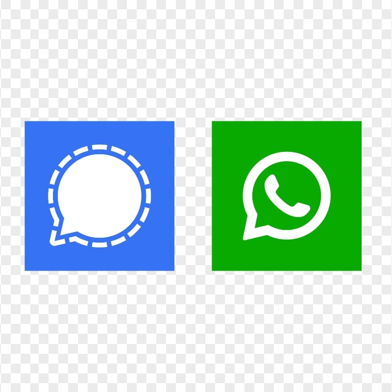 HD Signal Messenger & Whatsapp Square Icons PNG | Citypng