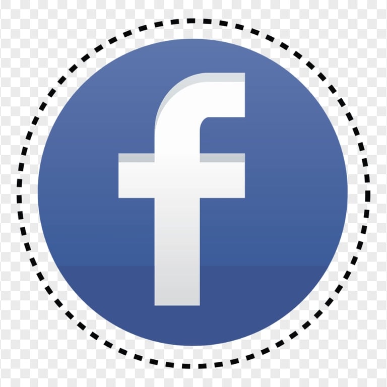 Round Circular Facebook Fb Icon Logo Dotted Style | Citypng