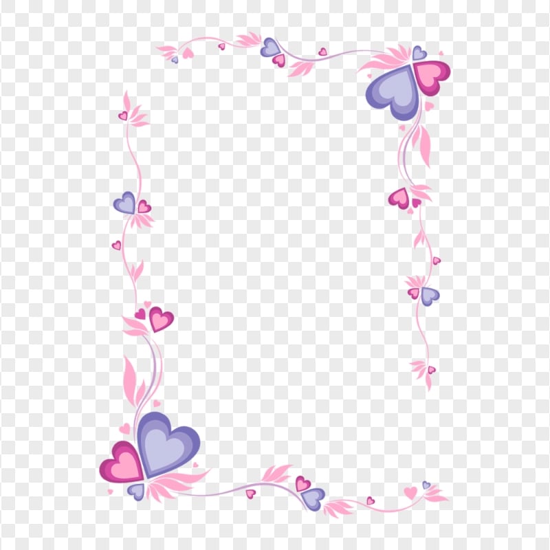Pink Cute Vector Portrait Floral Frame PNG | Citypng