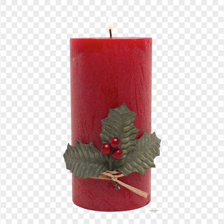 Christmas Wax Burning Red Candle PNG | Citypng