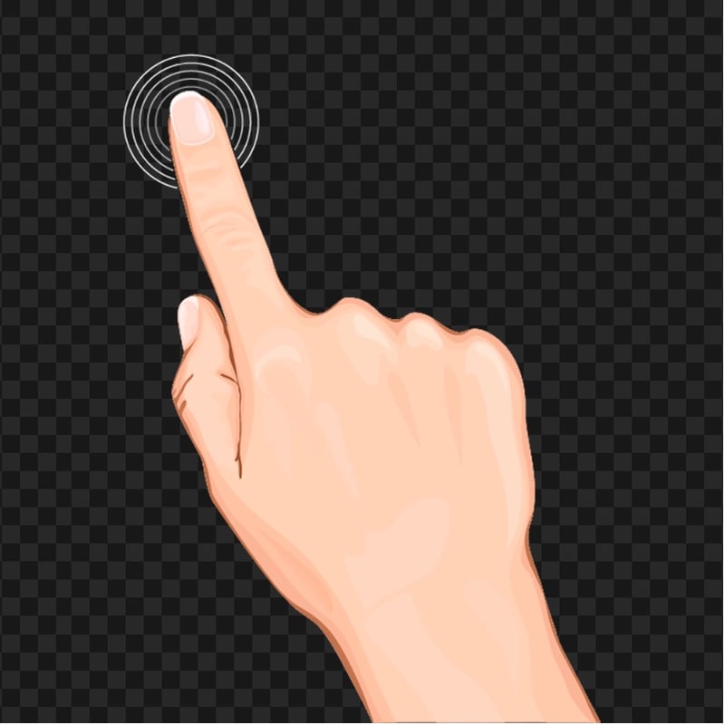 PNG Cartoon Person Hand Finger Clicking | Citypng