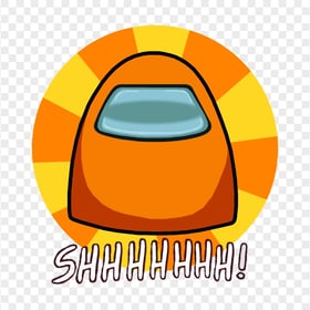 HD Pink Among Us Crewmate Shhh Logo Without Text PNG | Citypng