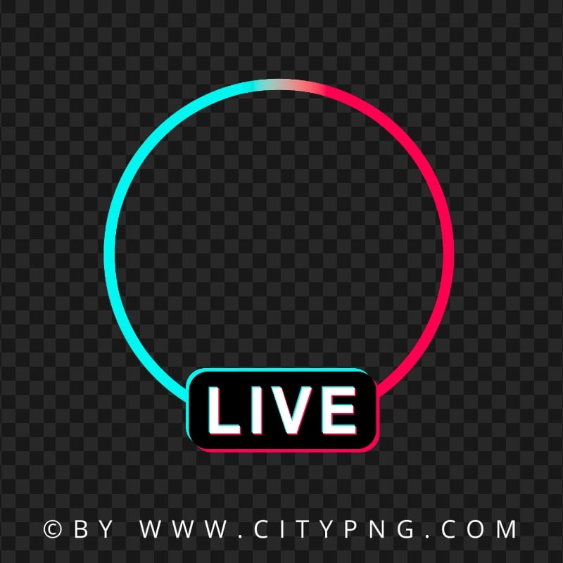 Tiktok Live Circle Logo Icon Sign HD PNG | Citypng