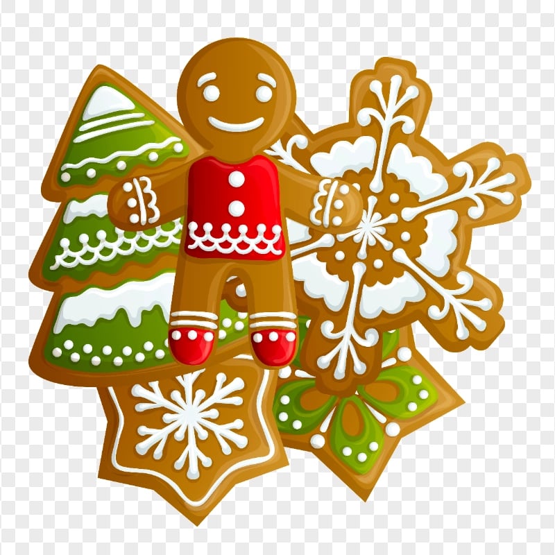 Cartoon Gingerbread Cookies Biscuits Various Shapes | Citypng