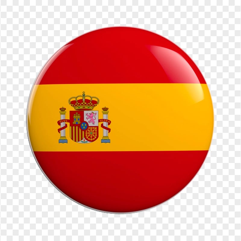 Glossy Round Circular Spain Flag Icon PNG | Citypng