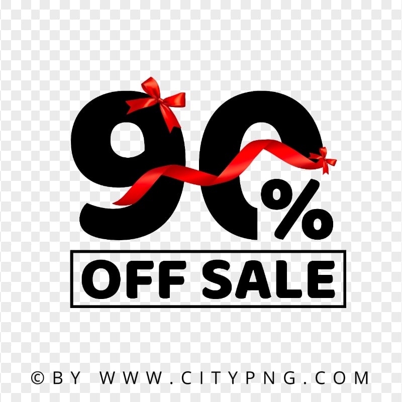 Ninety 90 Percentage Discount Off Sale Logo Sign PNG | Citypng