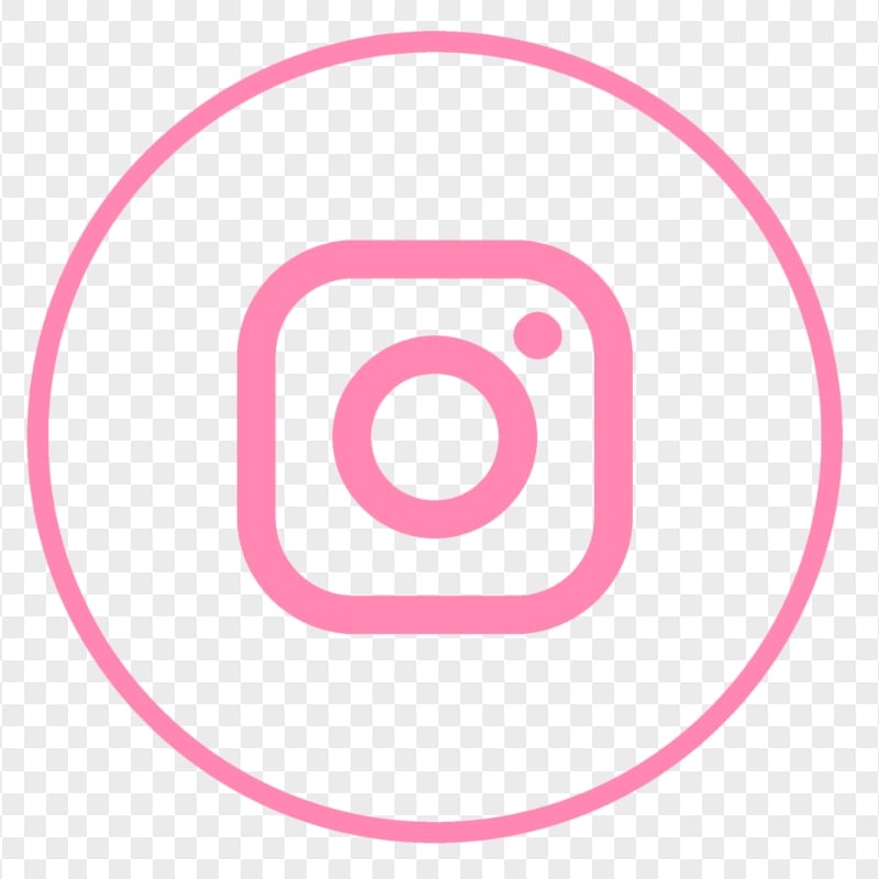 HD Pink Round Circle Line Instagram IG Logo Icon PNG | Citypng