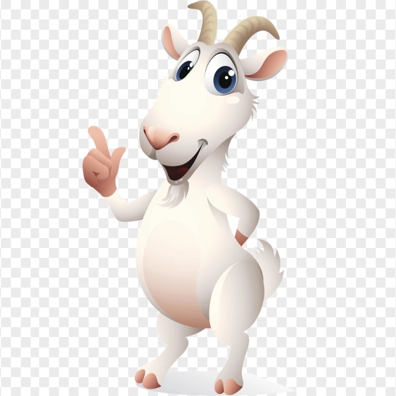 HD Standing Up Cartoon Goat Character PNG | Citypng