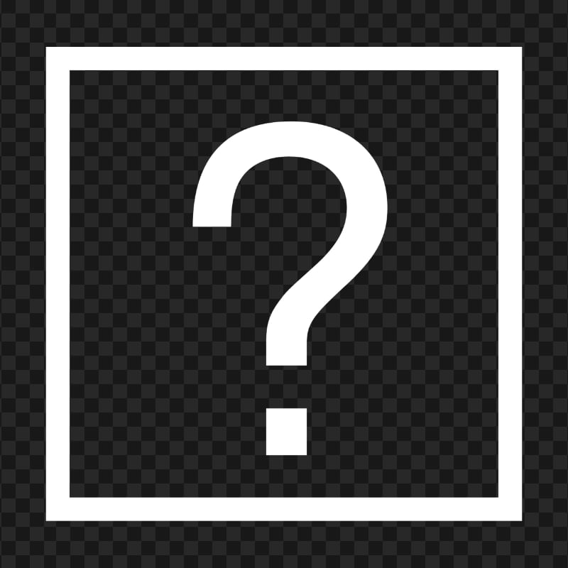 Square White Question Mark Icon HD PNG | Citypng