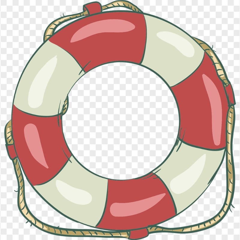 HD Cartoon Clipart Swimming Lifebuoy Life Saver Ring PNG | Citypng