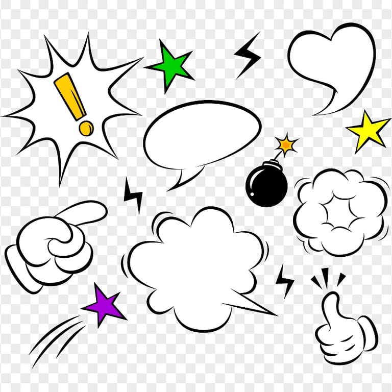 HD Comic Book Explosion Bubble PNG | Citypng