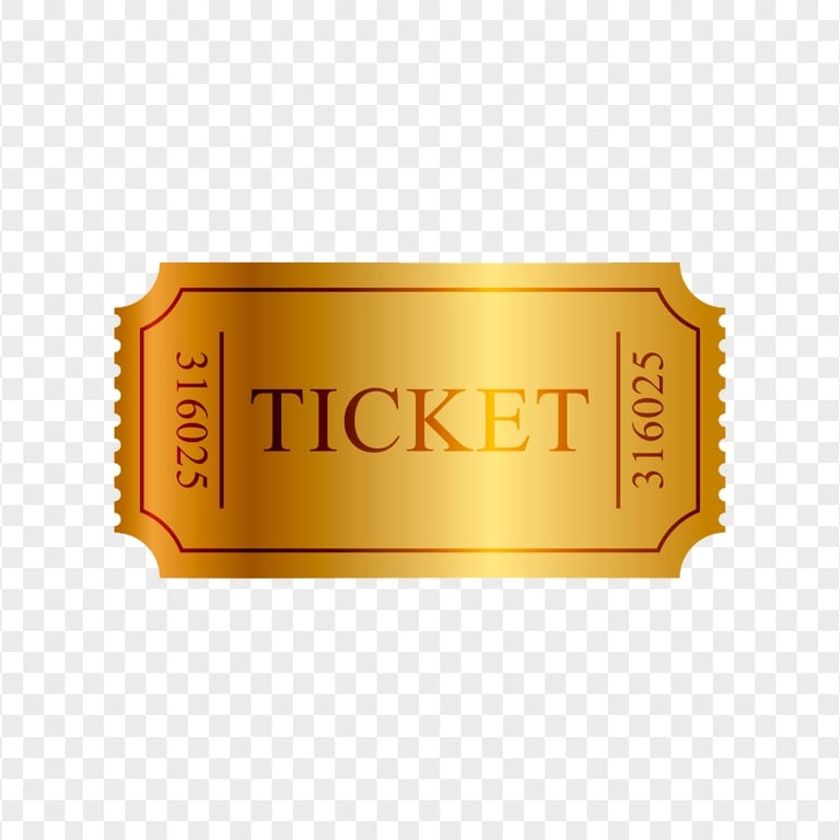 Golden Ticket Logo Icon FREE PNG | Citypng