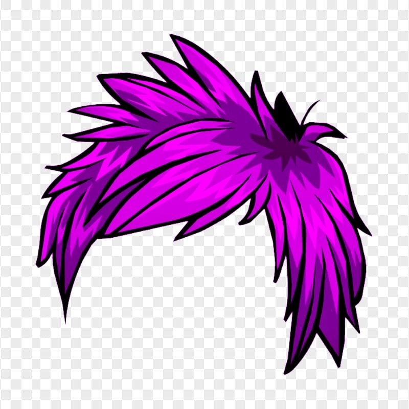 HD Purple Anime Hair Transparent Background | Citypng