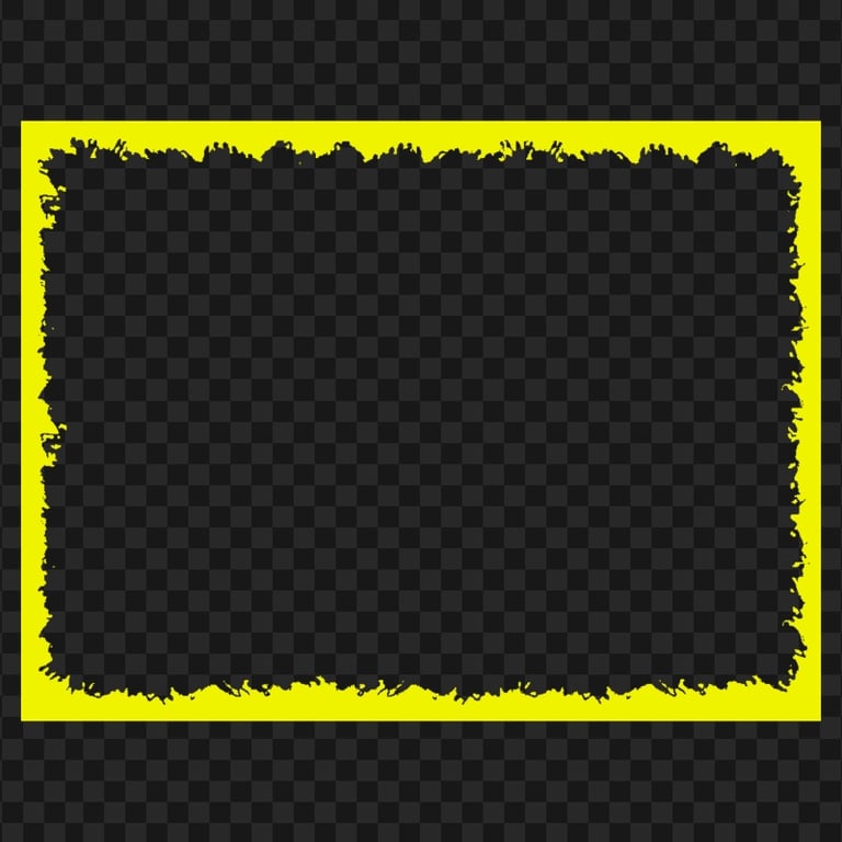 Grunge Rectangle Yellow Frame Transparent Background | Citypng
