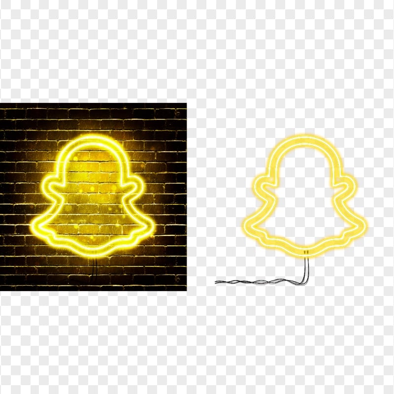 HD Snapchat Yellow Neon Glowing Logo PNG | Citypng