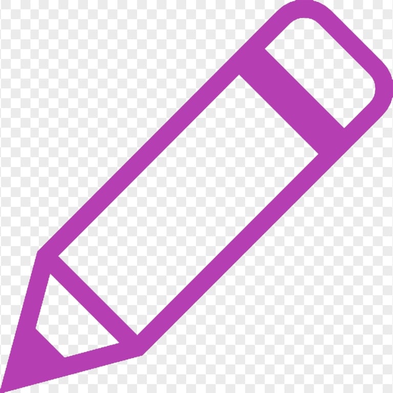 HD Purple Outline Short Pencil Icon PNG | Citypng