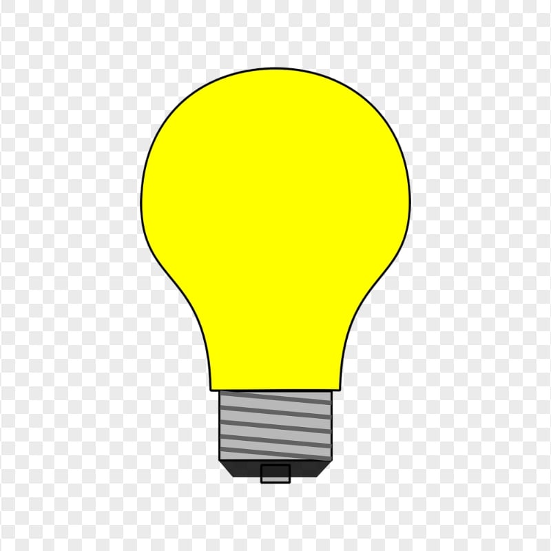 HD Yellow Light Bulb Clipart Icon PNG | Citypng