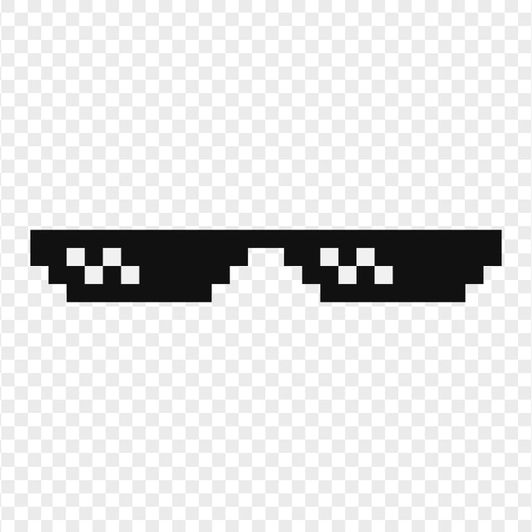 Thug Life Pixelated Sunglasses PNG | Citypng