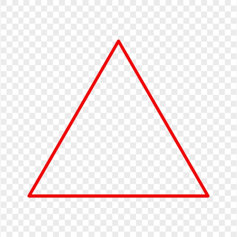 HD Outline Triangle Red Border PNG | Citypng