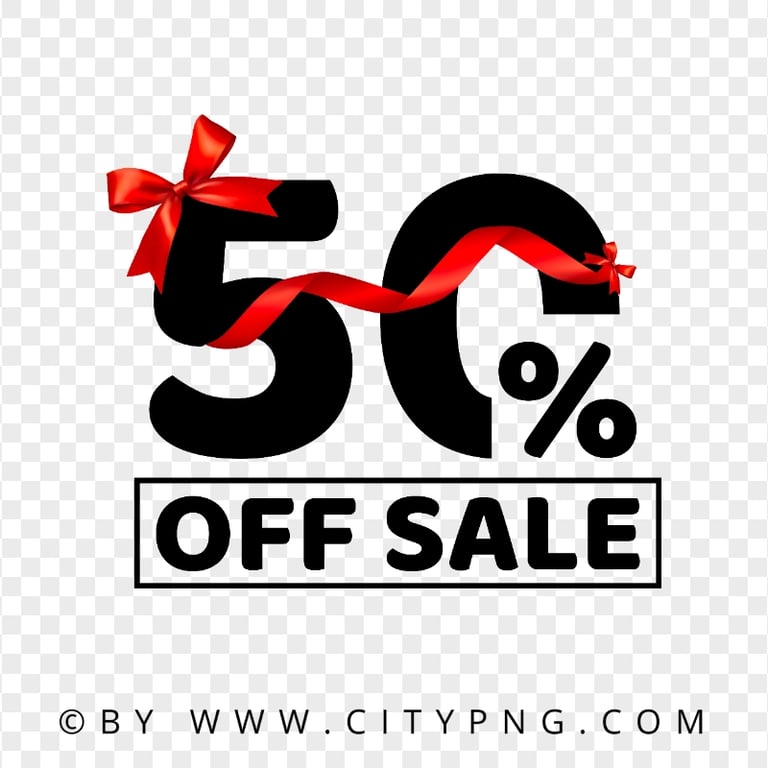 50 Percent Discount Off Sale Sign Logo HD PNG | Citypng