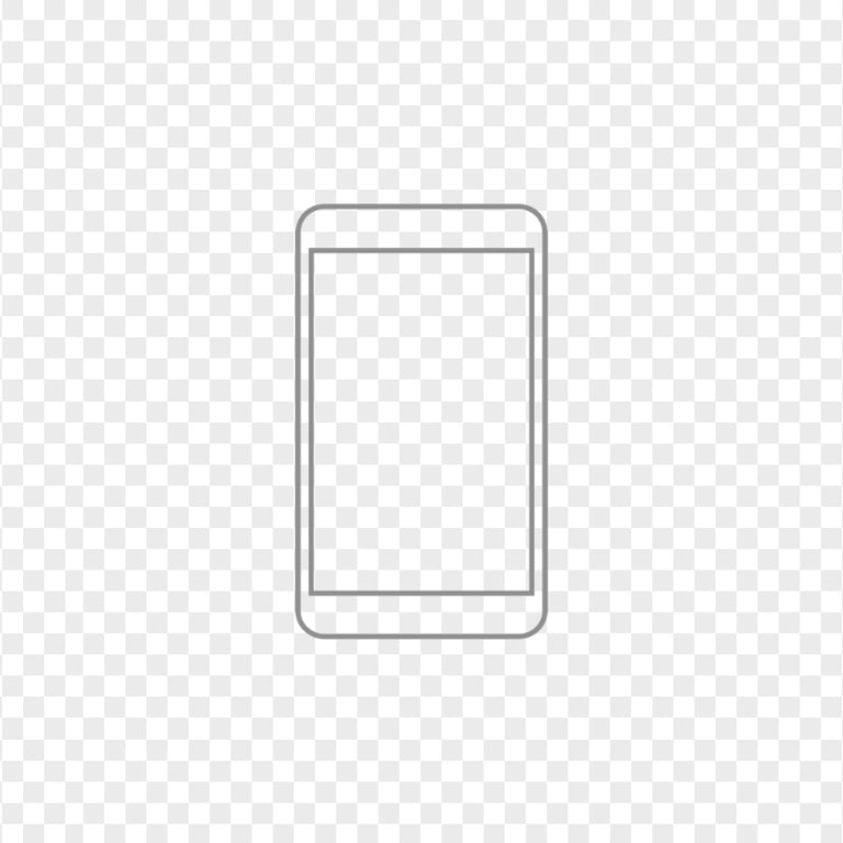 HD Grey Outline Modern Smartphone Icon Transparent PNG | Citypng