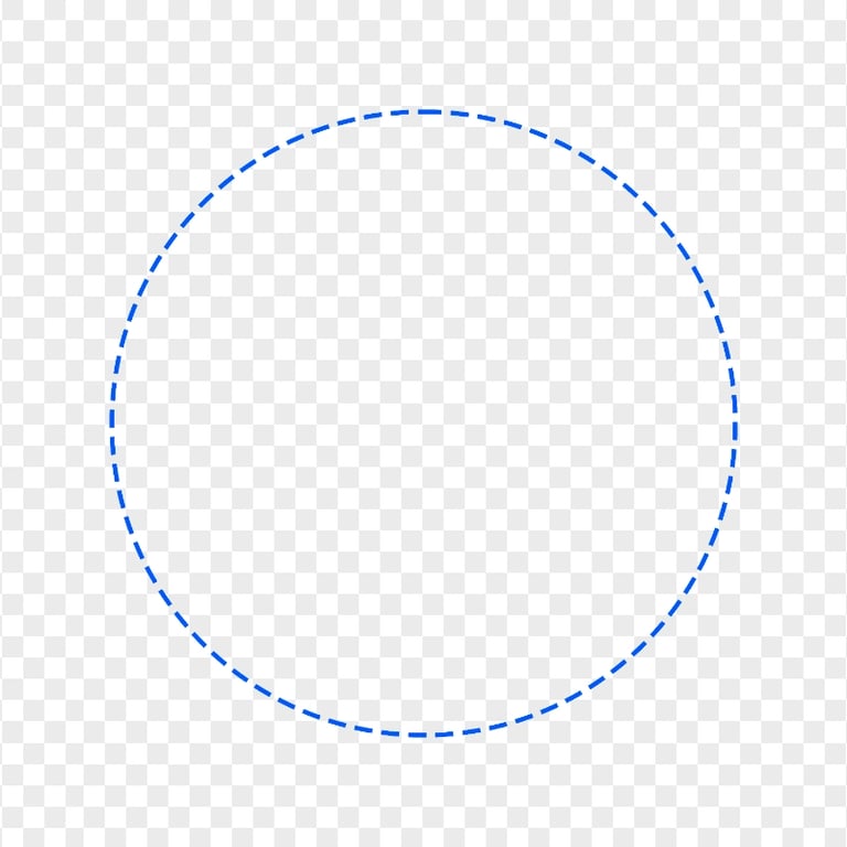 Transparent HD Circle Blue Dashed Border | Citypng