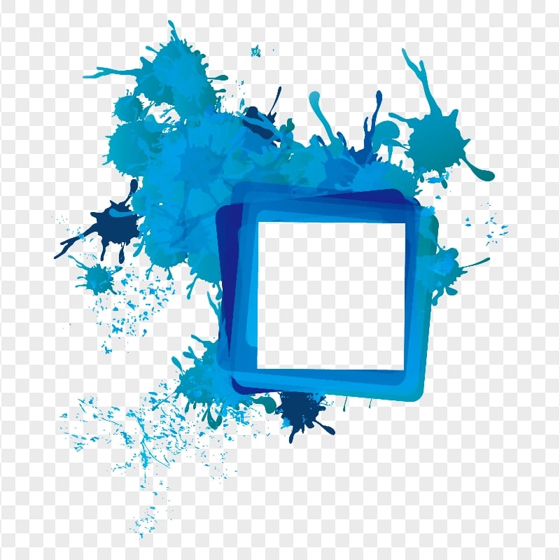 Blue Splash Creative Frame HD PNG | Citypng