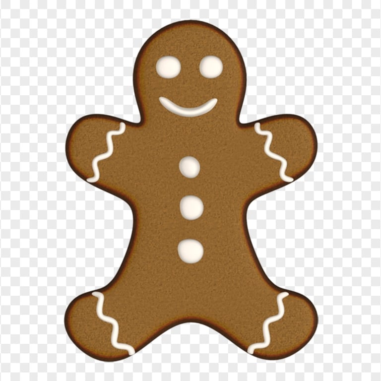 Vector Cartoon Gingerbread Man Cookie Biscuit PNG | Citypng
