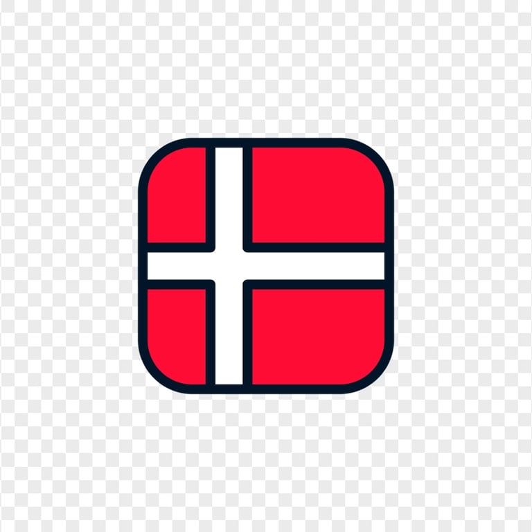 Square Vector Denmark Flag Icon | Citypng
