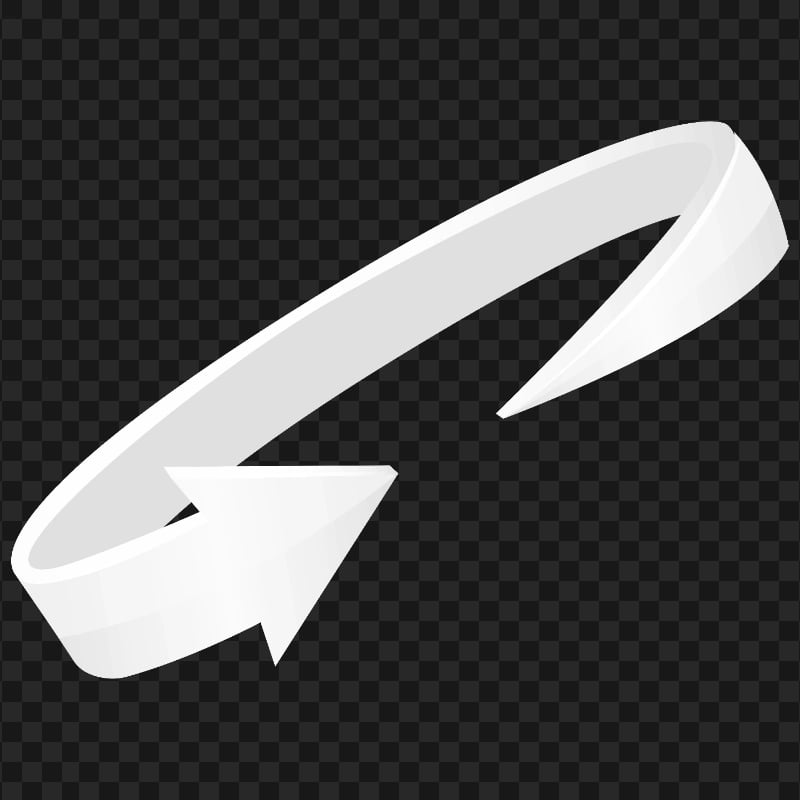 HD 3D White Circle Arrow PNG | Citypng