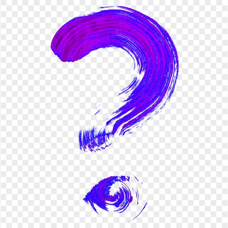 Purple Brush Stroke Question Mark PNG | Citypng