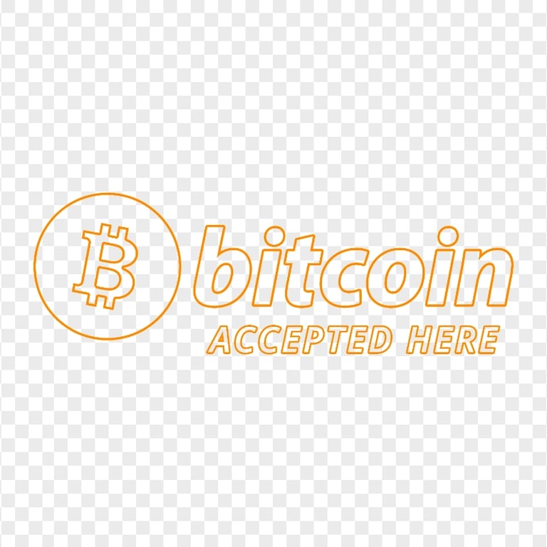 HD Bitcoin Accepted Here Neon Logo Sign PNG | Citypng