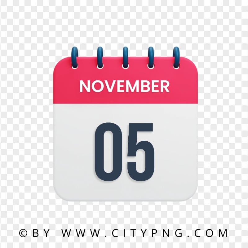 5th November Date Vector Calendar Icon HD Transparent PNG | Citypng