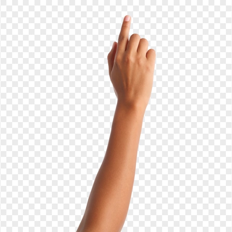 HD Hand One Finger Pointing Up PNG | Citypng