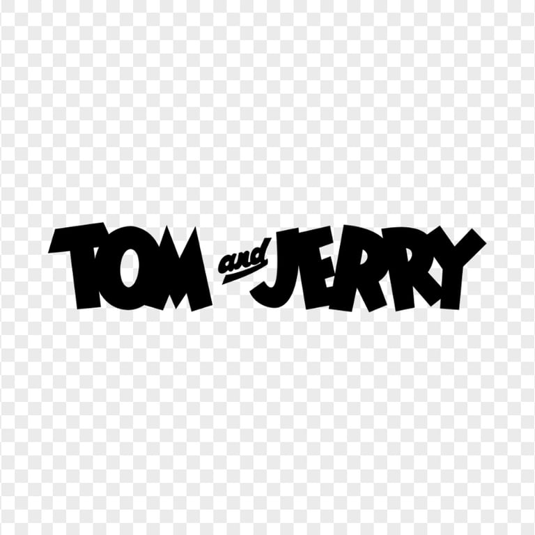 HD Tom And Jerry Cartoons Black Text Logo PNG | Citypng