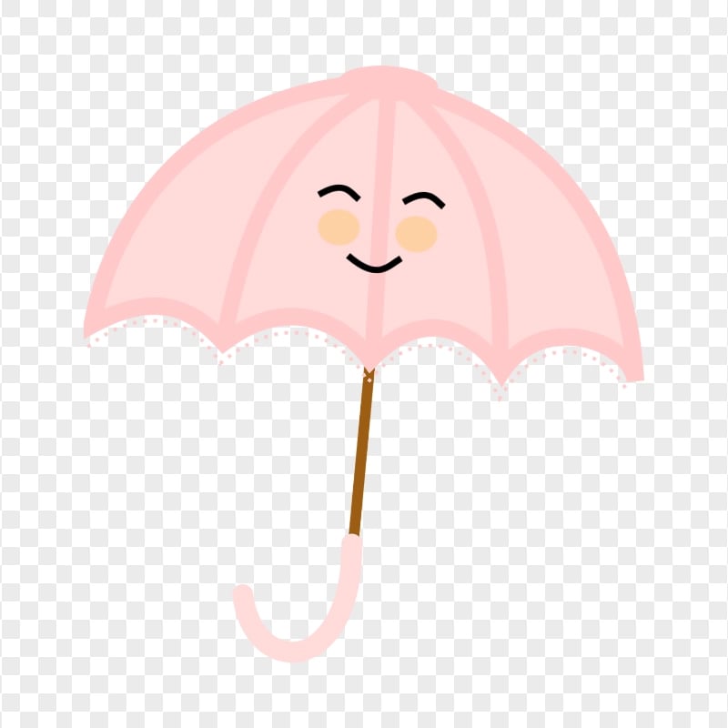 Clipart Cute Umbrella Smiling Character PNG | Citypng