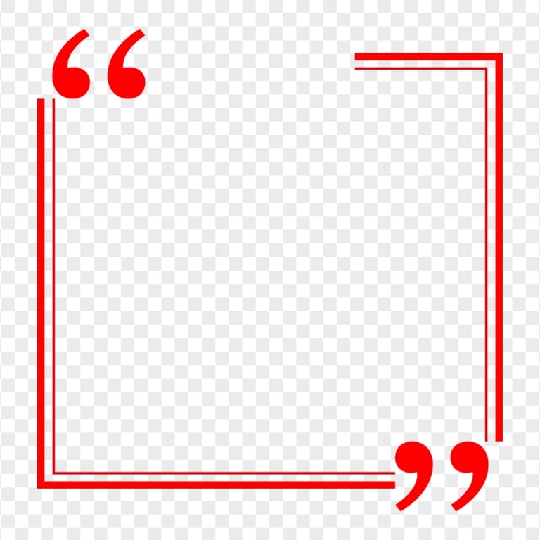 Red Quote Square Vector Frame PNG Image | Citypng
