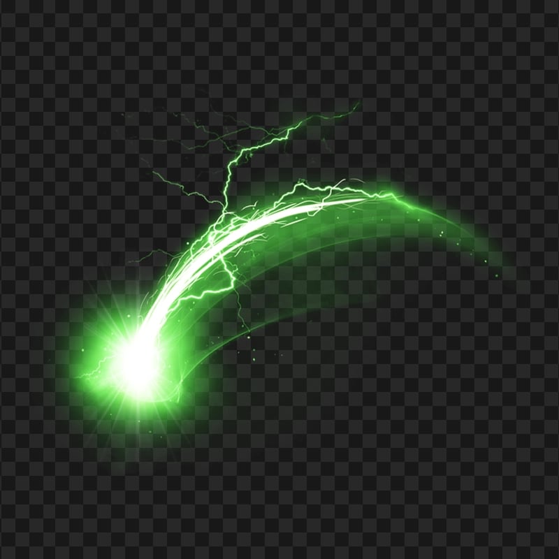 HD Green Spark Energy Effect Transparent PNG | Citypng