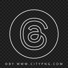 Threads Black Outline App Logo Icon FREE PNG | Citypng