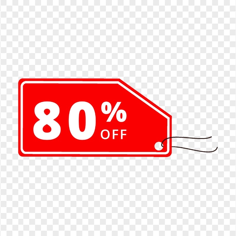 80% Off Tag Red Label Sign Logo PNG IMG | Citypng
