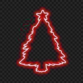 HD Creative Red Neon Christmas Tree PNG | Citypng
