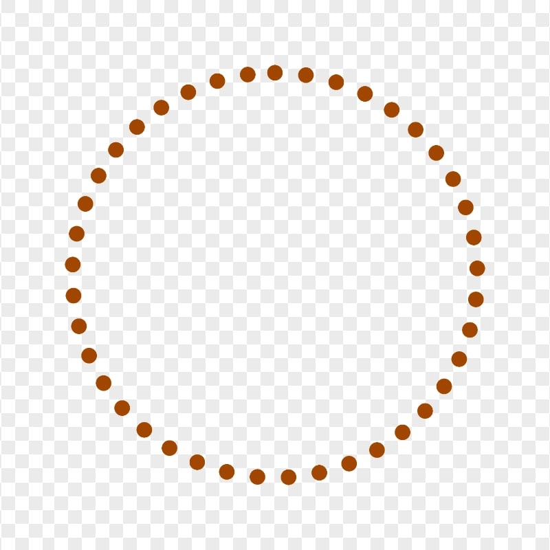 Circle Brown Dotted Border Image PNG | Citypng