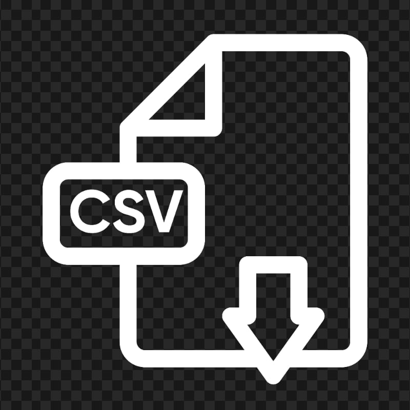 White CSV File Download Icon PNG | Citypng