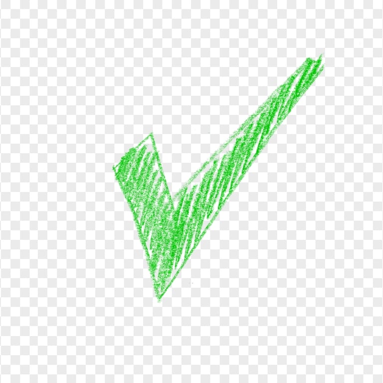 HD Hand Drawn Sketch Green Tick Mark Icon Symbol Sign PNG | Citypng