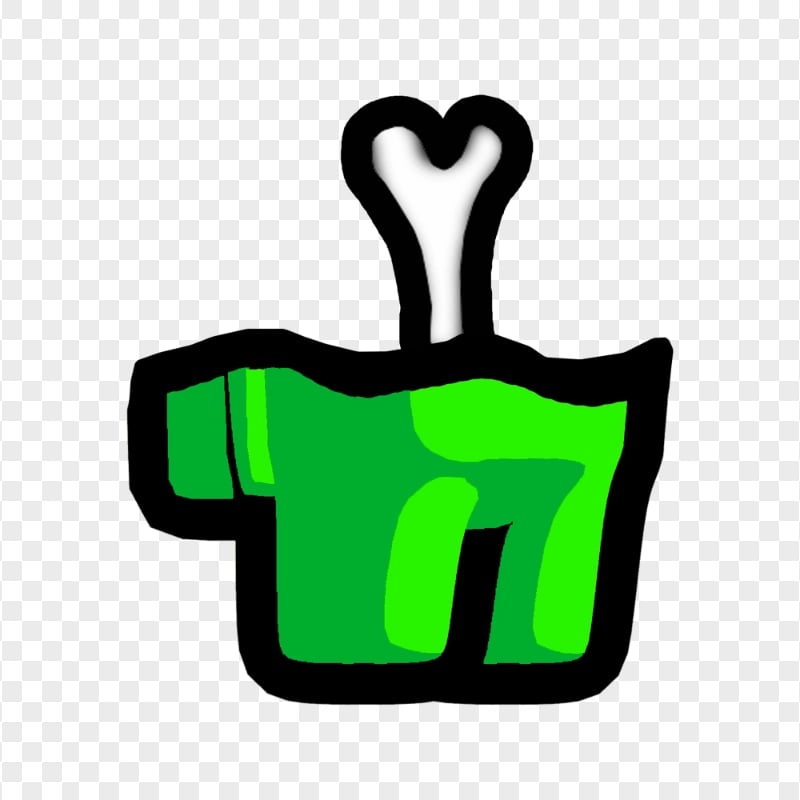 HD Lime Among Us Crewmate Character Bone PNG | Citypng