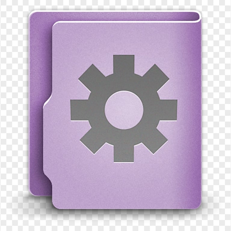 Metal Gray Cog Gear Folder Icon | Citypng