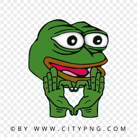 HD Pepe The Frog Hands Heart Sign Love PNG | Citypng