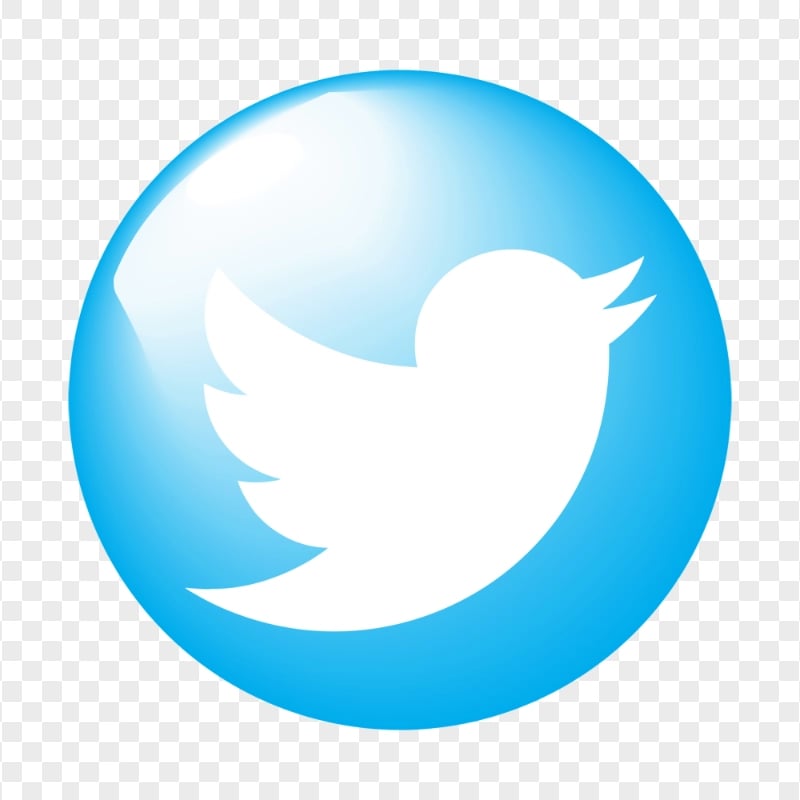 HD Twitter Glossy Round Icon PNG | Citypng