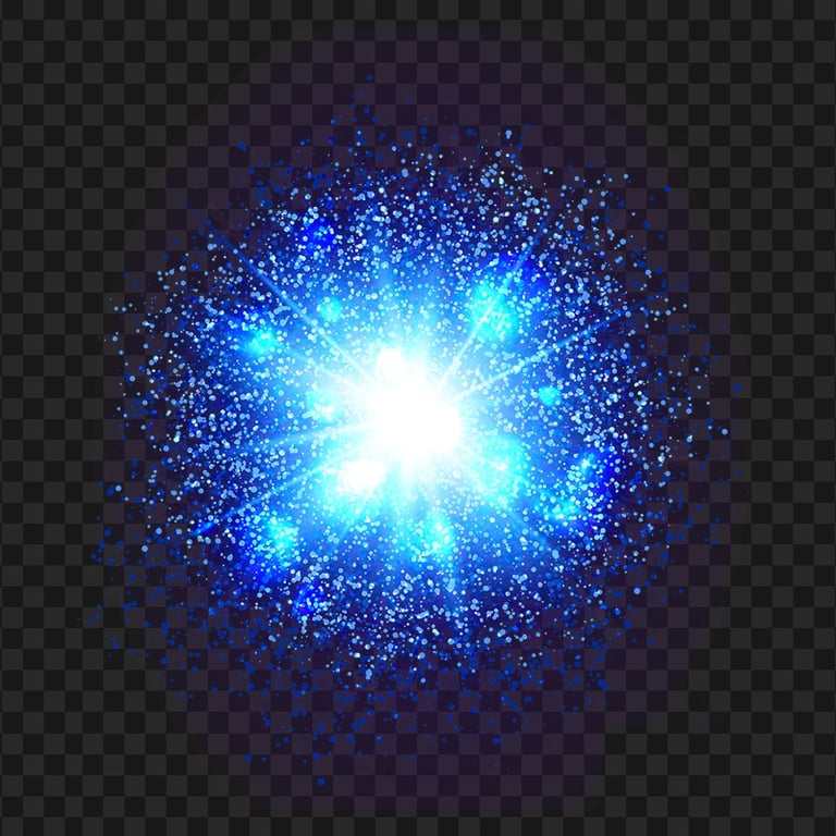 HD Blue Energy Glowing Light Explosion PNG | Citypng