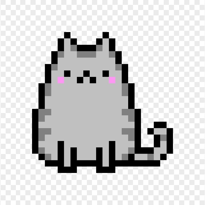 The Pusheen Cat Cute Pixel Art HD Transparent Background | Citypng